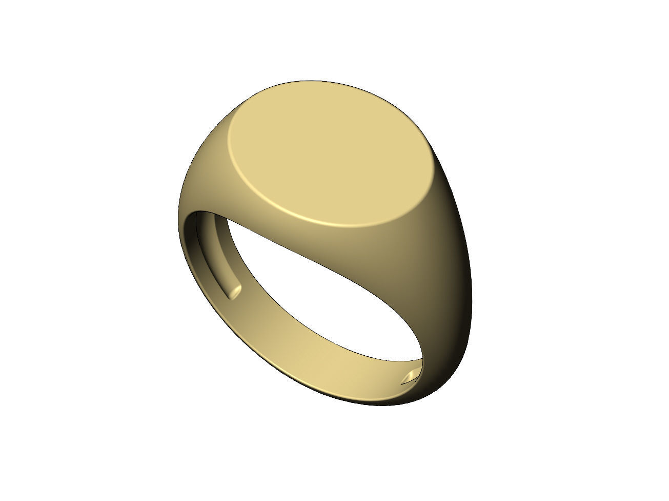 10x 12mm oval signet ring 3D model 3D printable | CGTrader