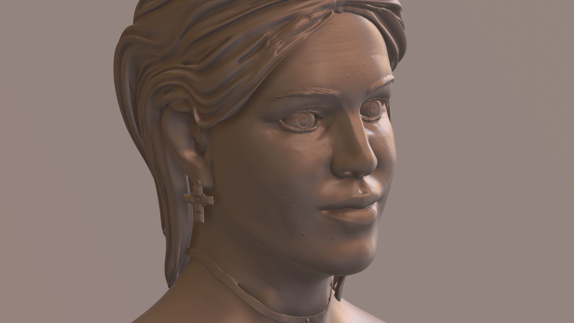 Adult Woman Bust STL Printable 3D model 3D printable | CGTrader