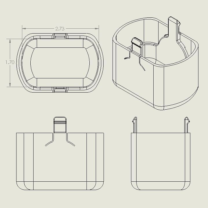 WIRELESS MOUSE CASE 3D model 3D printable | CGTrader