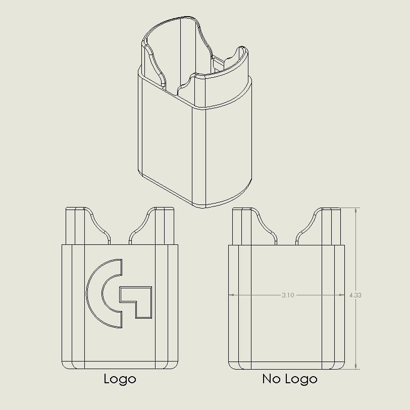 WIRELESS MOUSE CASE 3D model 3D printable | CGTrader