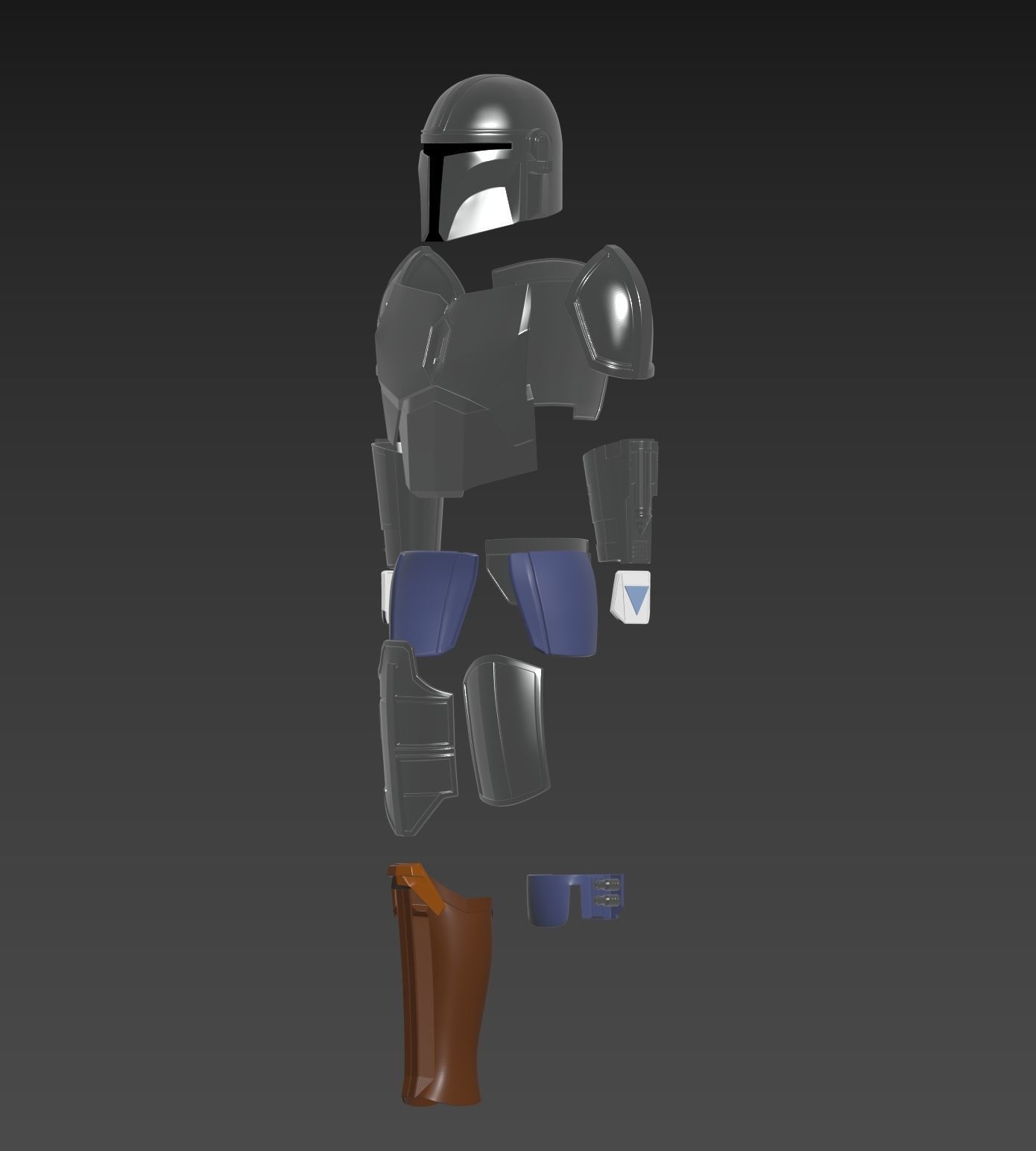 Star Wars The Mandalorian Beskar Armor Cosplay 3D model 3D printable ...