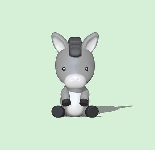 Donkey toy 3D model 3D printable | CGTrader