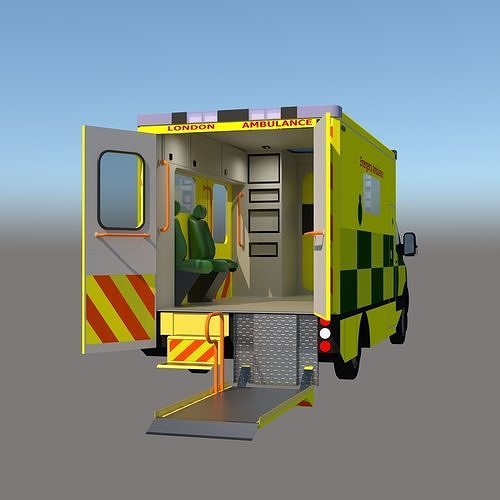 London Emergency Service Ambulance - Mercedes Benz Van 3D model | CGTrader