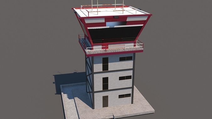 Airfield Control Tower 3D model | CGTrader