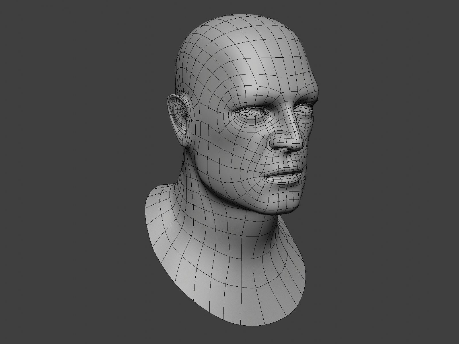 3D model Human Male Head Base Mesh VR / AR / low-poly | CGTrader
