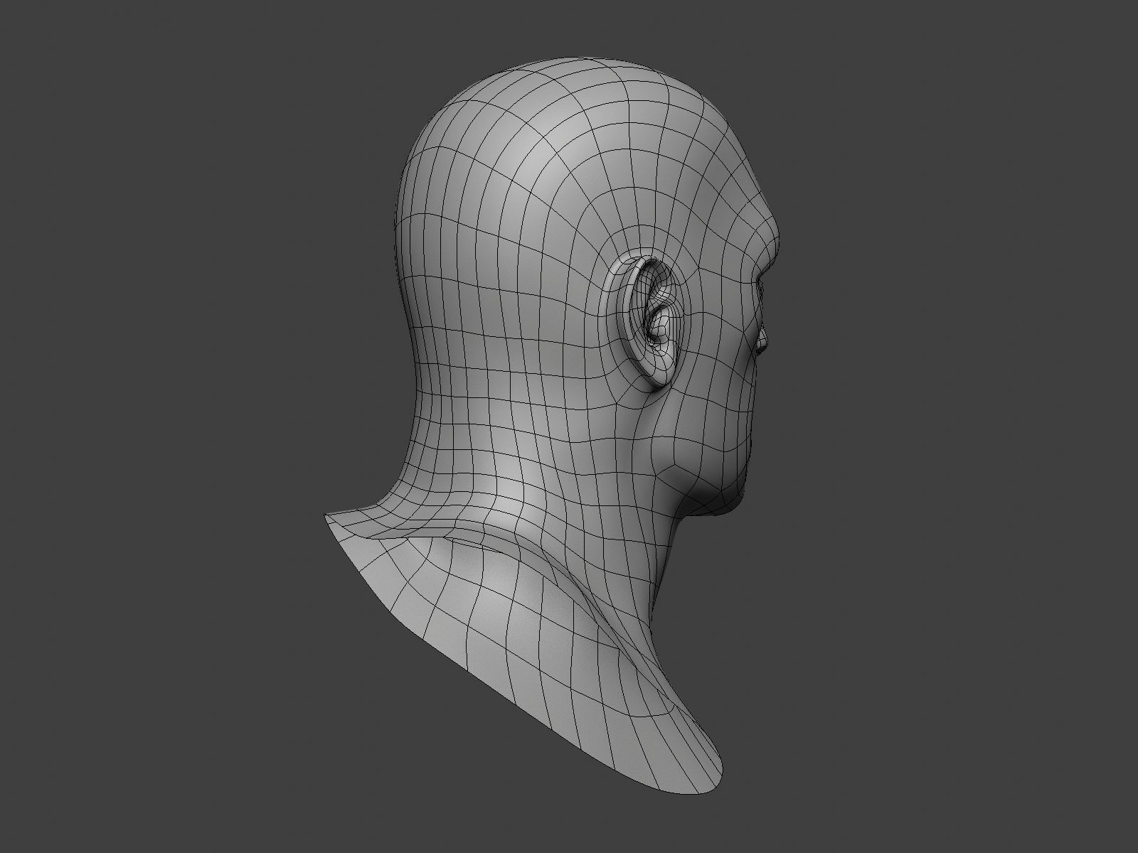 3D model Human Male Head Base Mesh VR / AR / low-poly | CGTrader