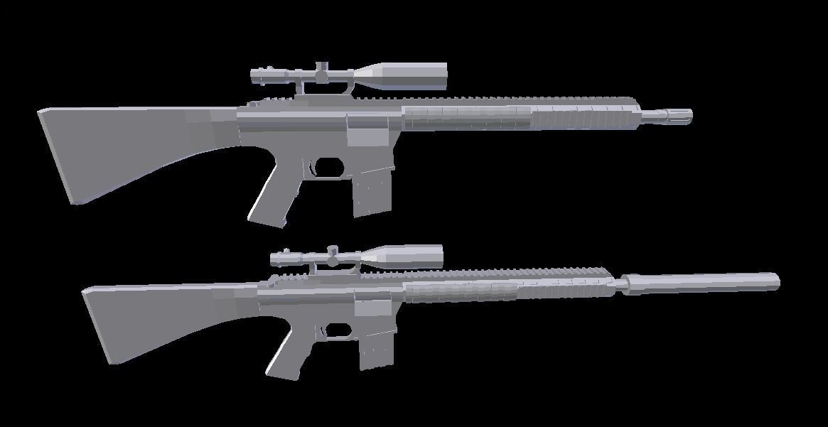 3D model Mk 11-M110 Sniper Rifle - Game ready - Rigged - VR / AR / low ...