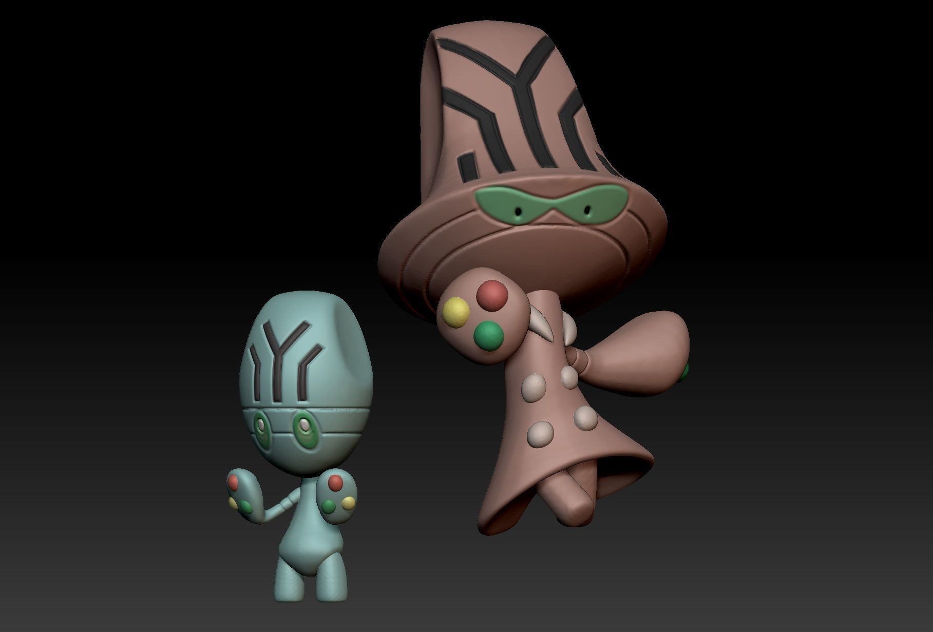 Pokemon Elygem and Beheeyem 3D model 3D printable | CGTrader