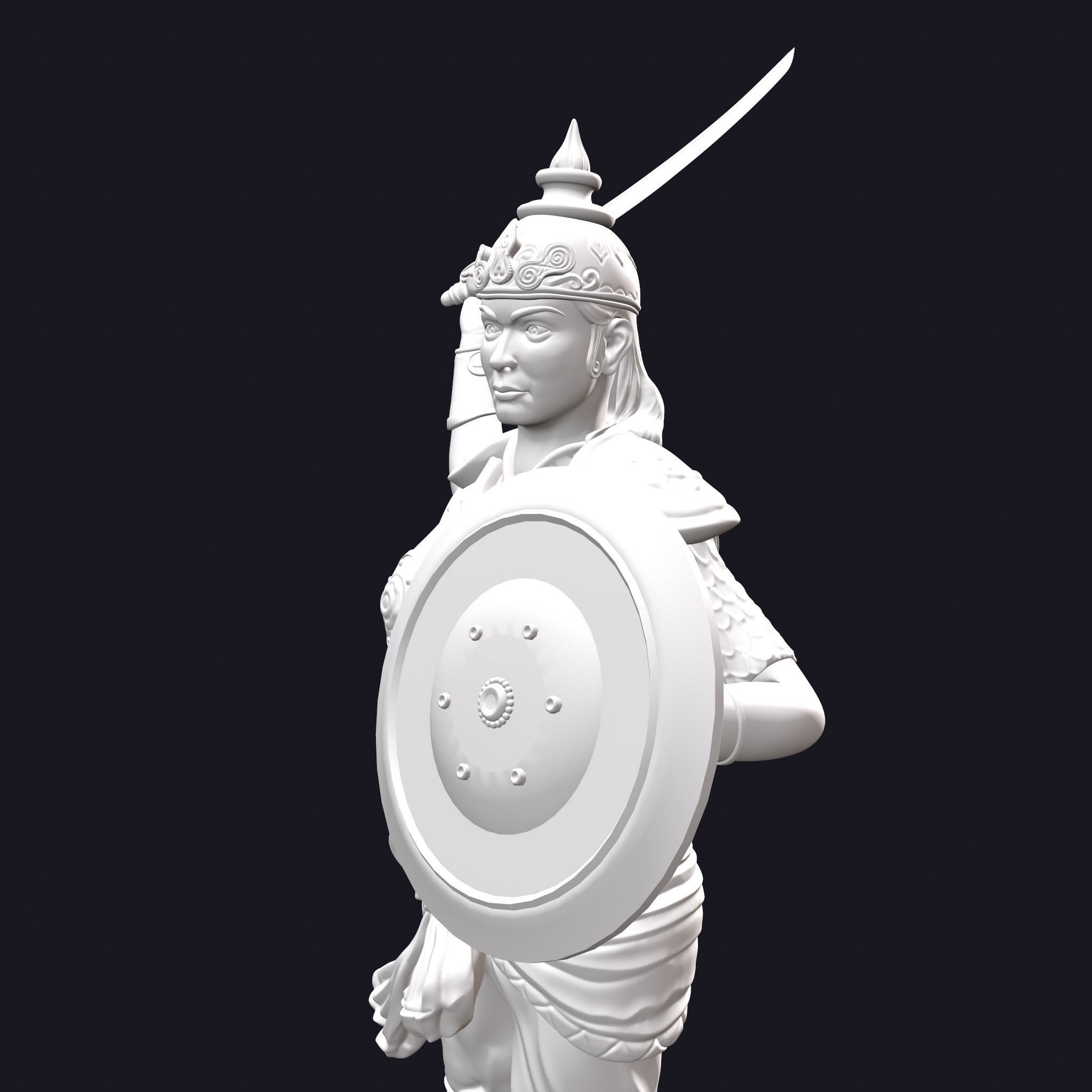 Rani Durgavati Statue 3D Print Sculpture 3D model 3D printable | CGTrader