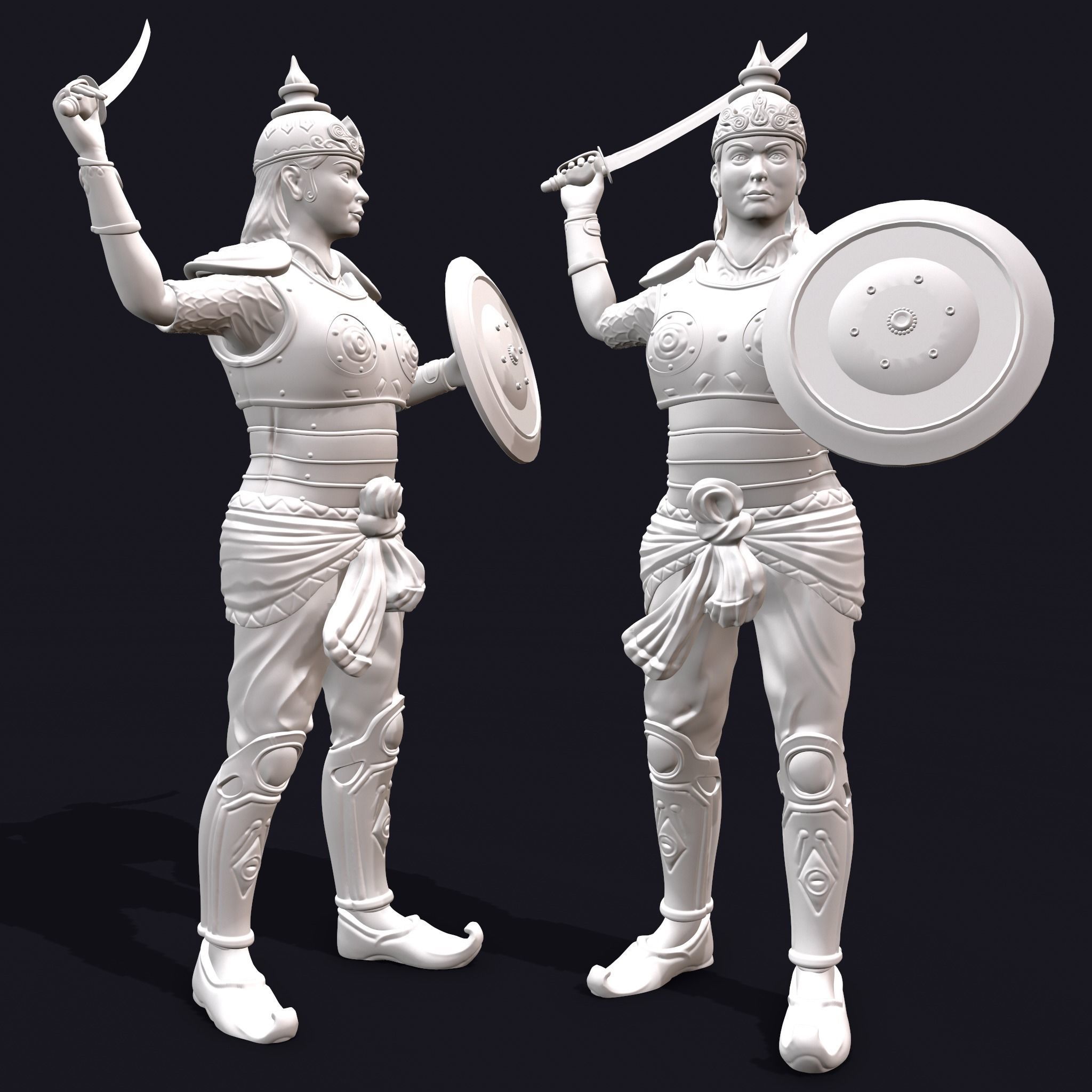 Rani Durgavati Statue 3D Print Sculpture 3D model 3D printable | CGTrader
