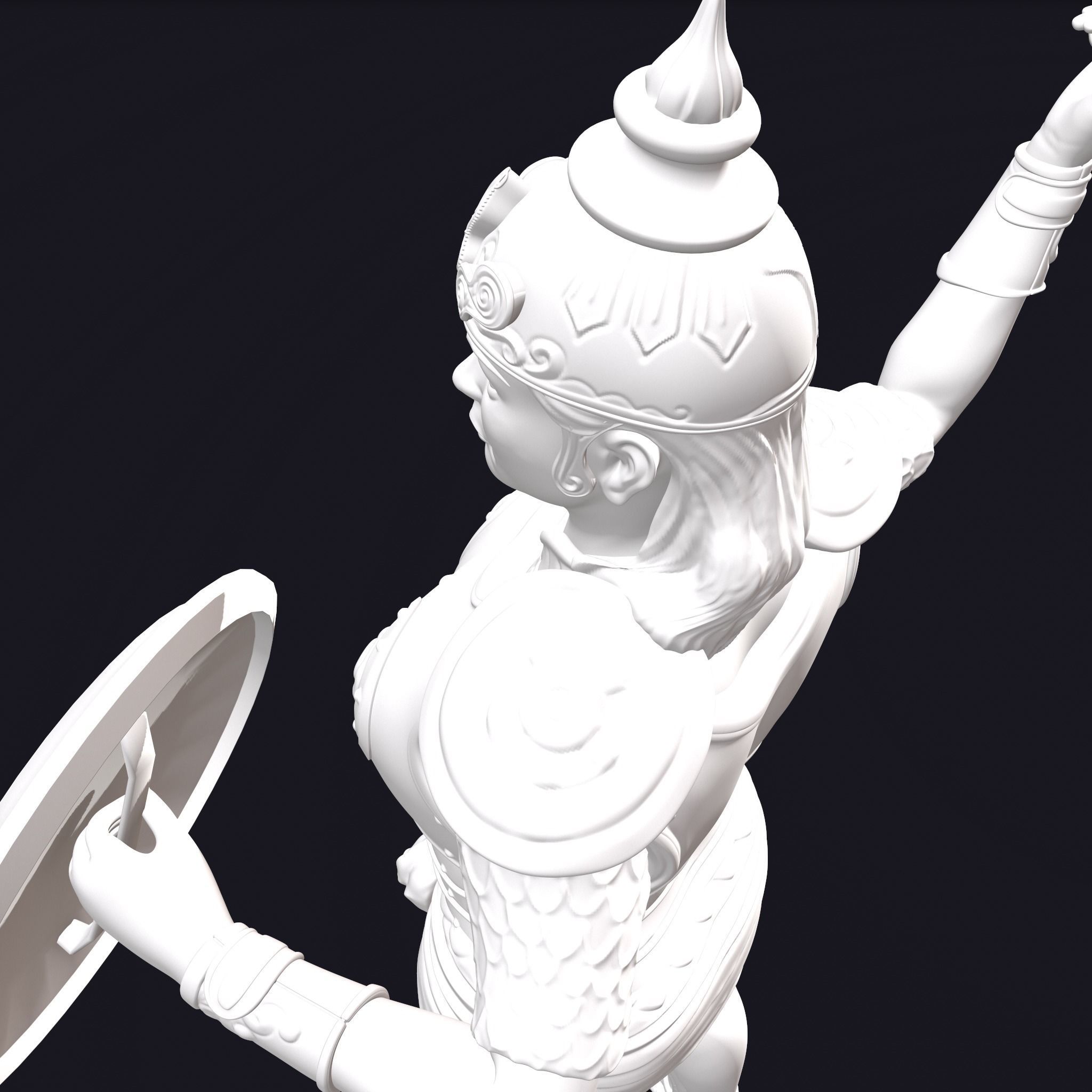Rani Durgavati Statue 3D Print Sculpture 3D model 3D printable | CGTrader