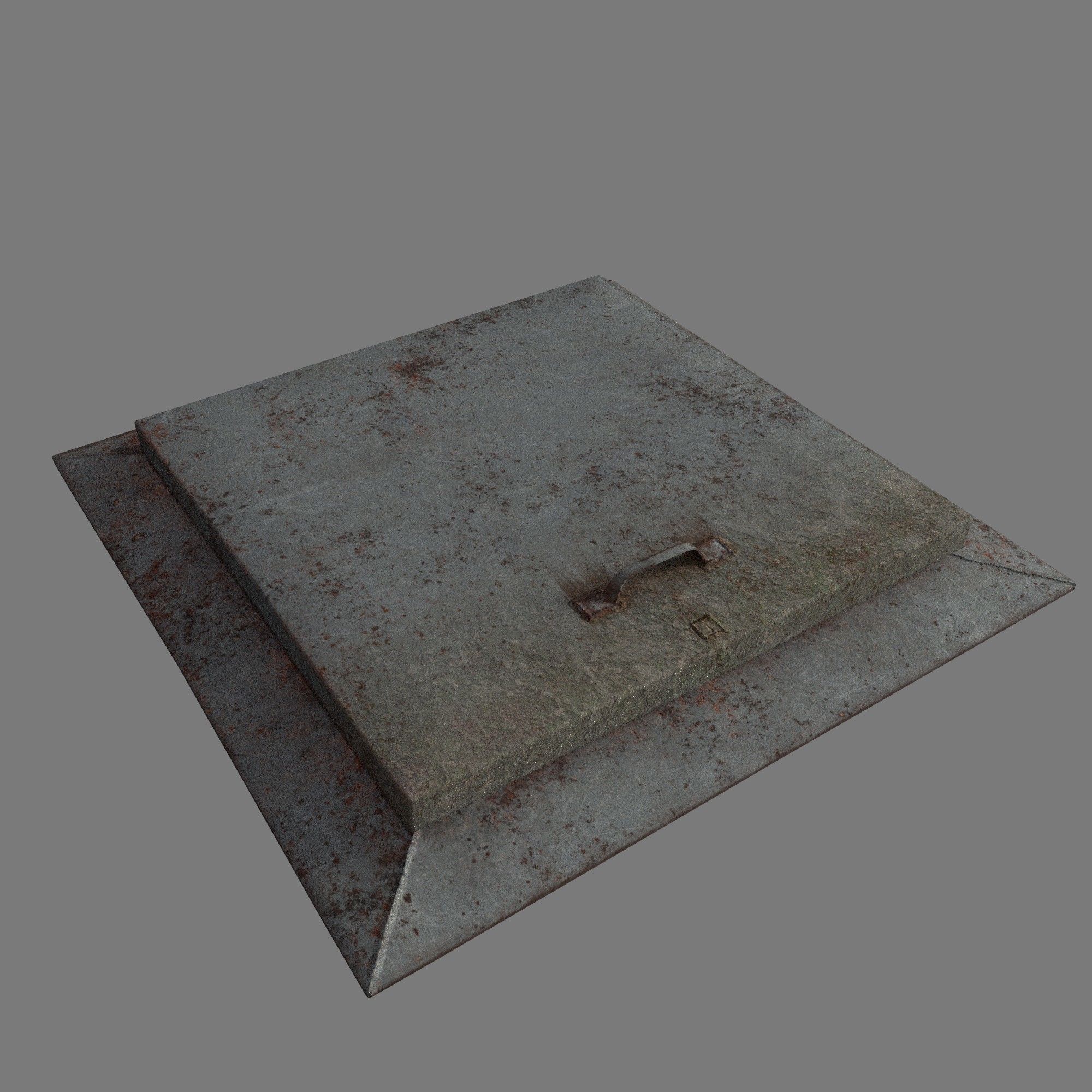 3D model old rust hatch VR / AR / low-poly | CGTrader
