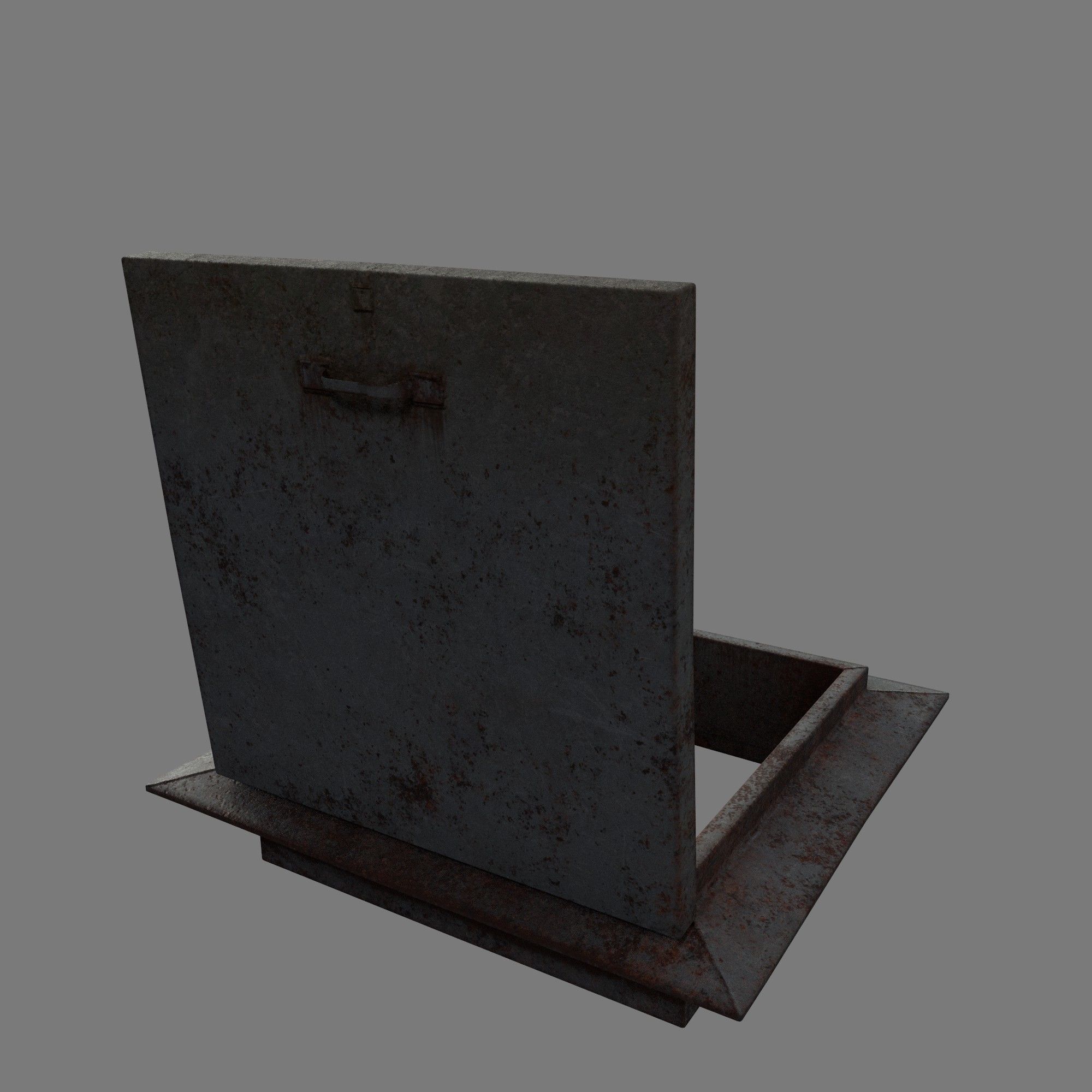 3D model old rust hatch VR / AR / low-poly | CGTrader