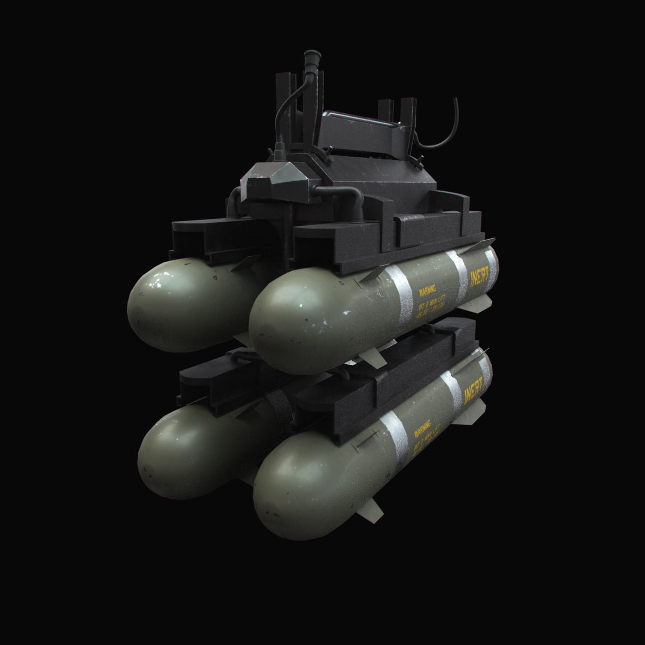 Hellfire Missiles with Marines Textures 3D model | CGTrader