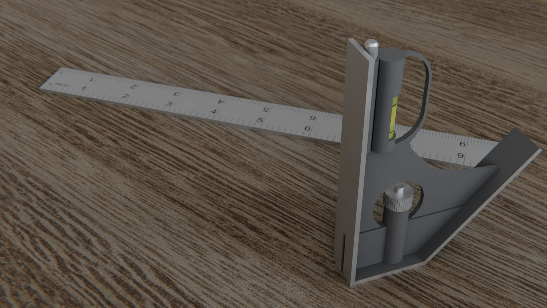 Ruler and Set Square free 3D model | CGTrader