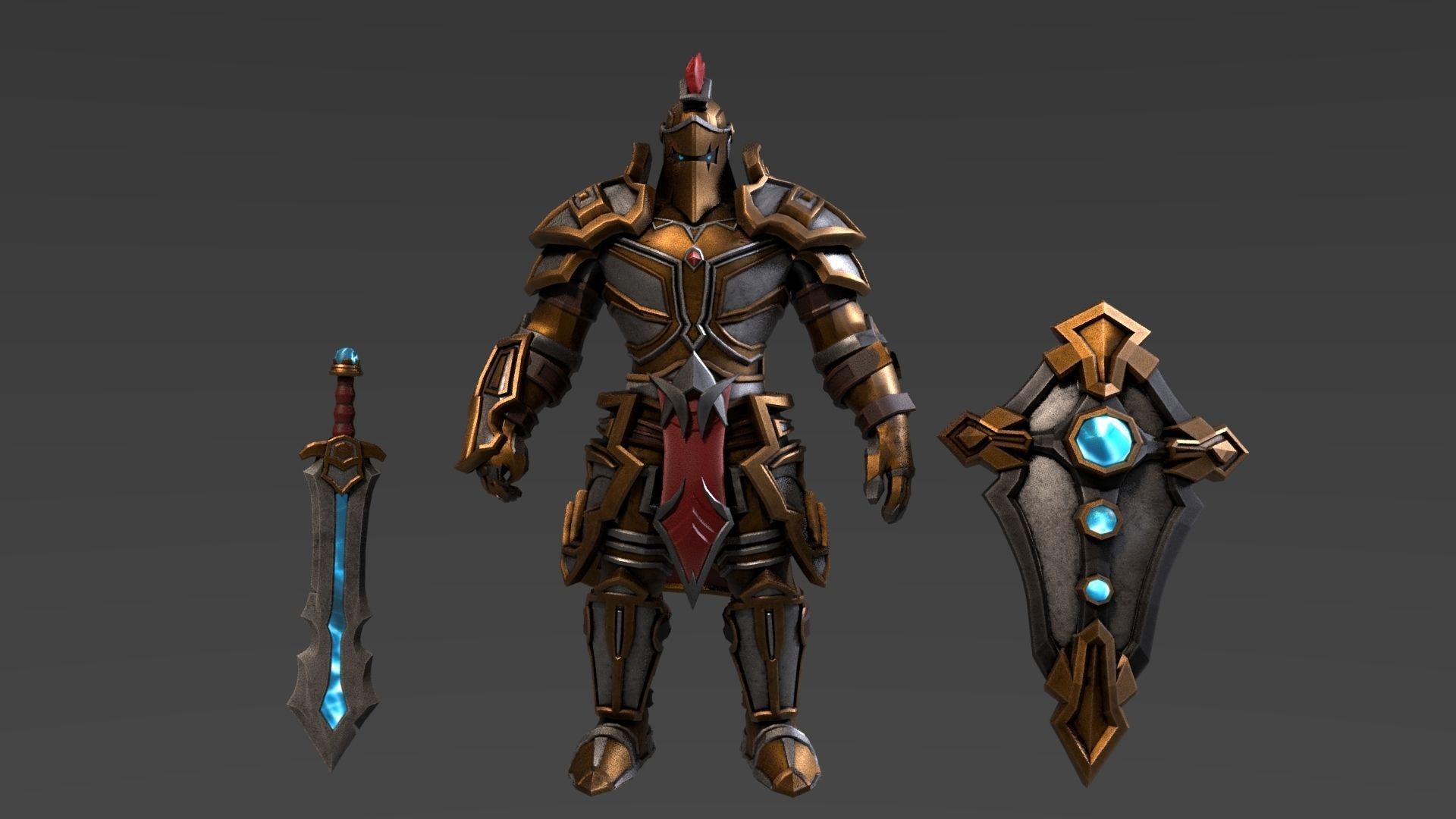 3D model Stylized Knight VR / AR / low-poly | CGTrader