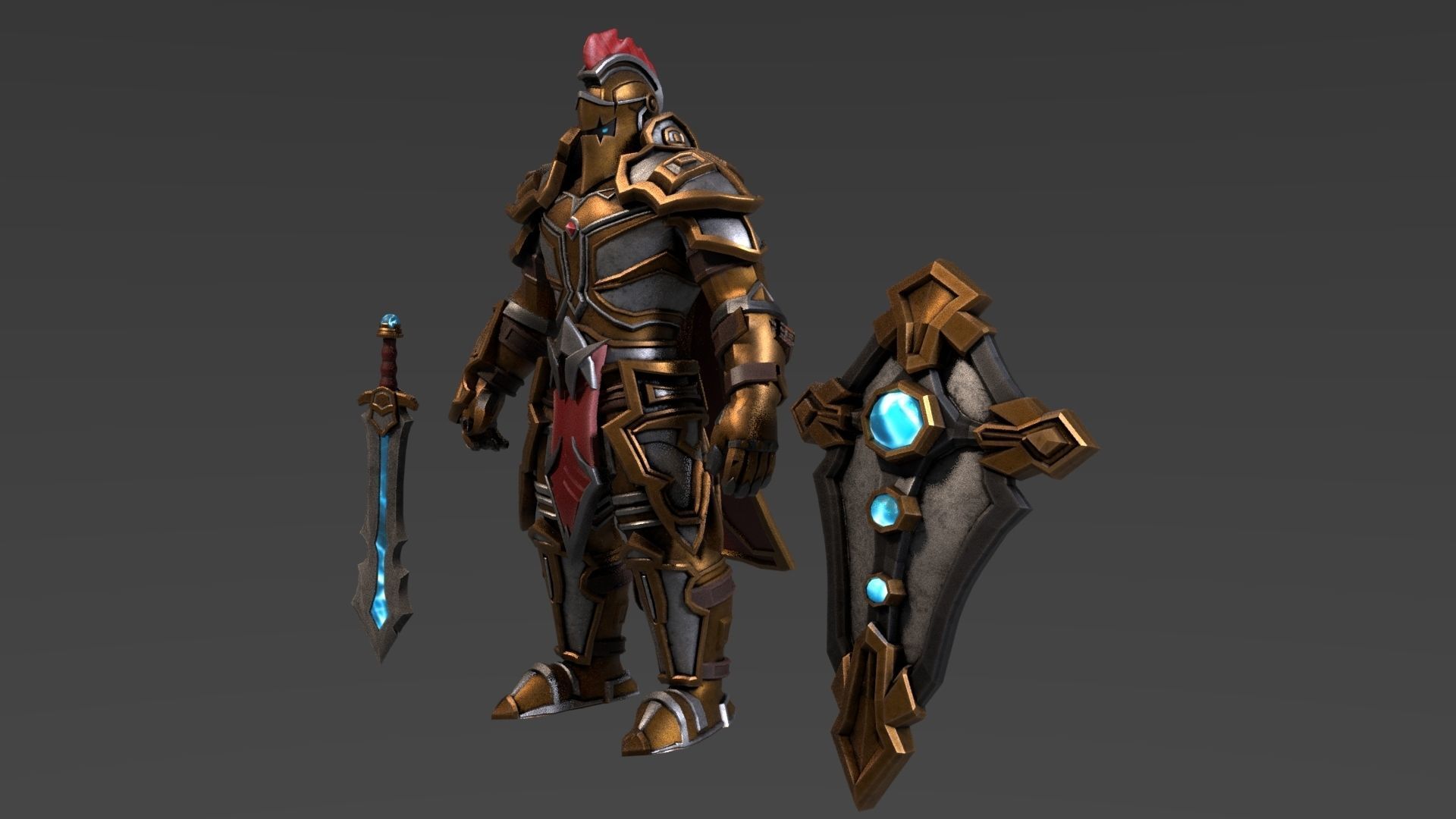 3D model Stylized Knight VR / AR / low-poly | CGTrader