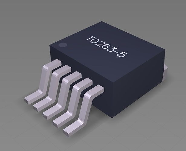 TO263-5 electronic component 3D model | CGTrader