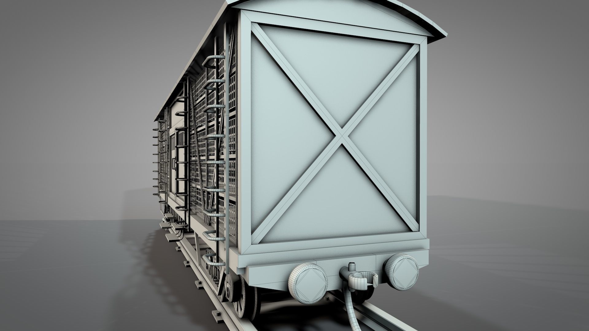 Poultry Train Car 3D model | CGTrader