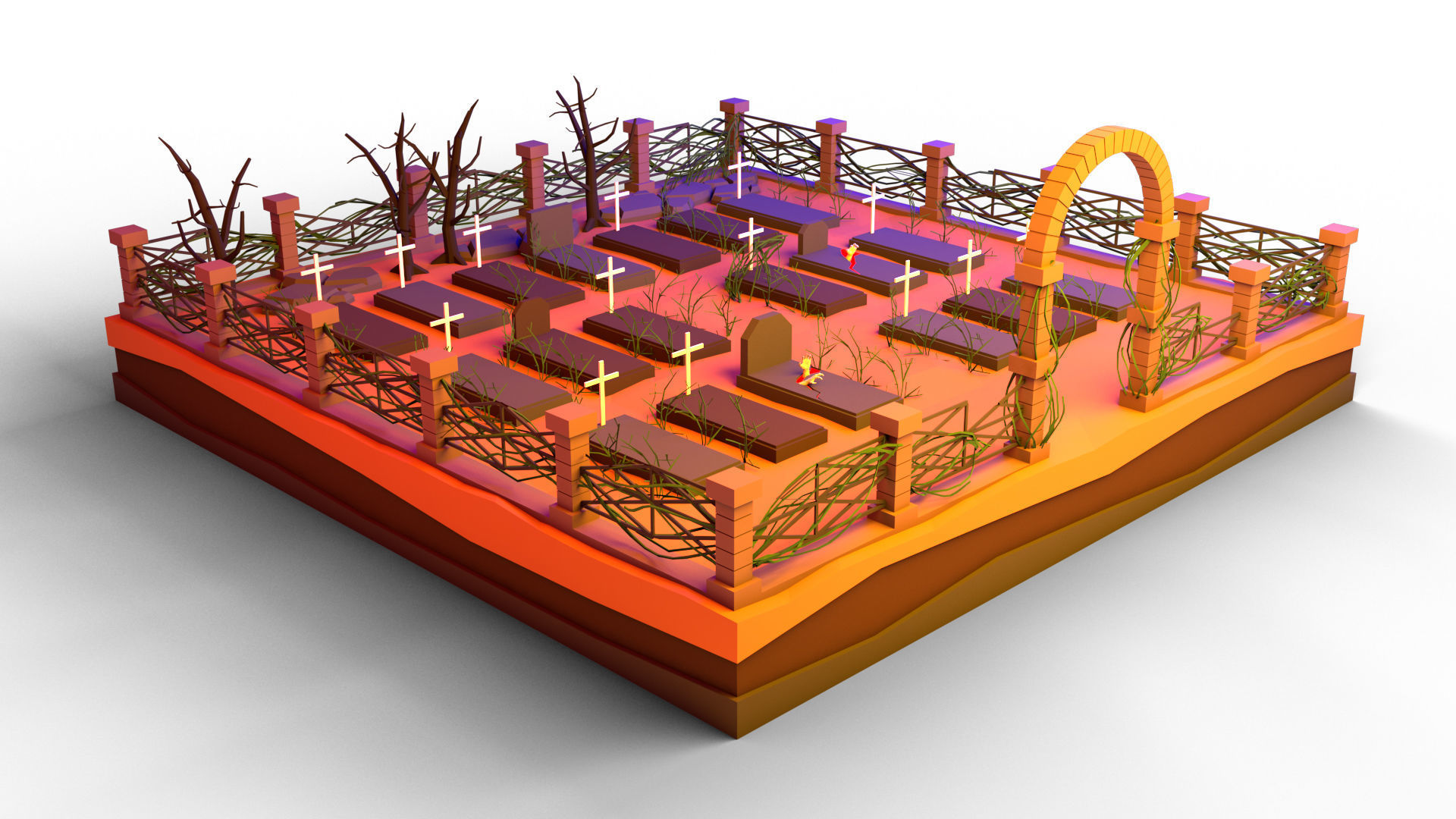 3D model Polygon Zombie Combo Pack VR / AR / low-poly | CGTrader