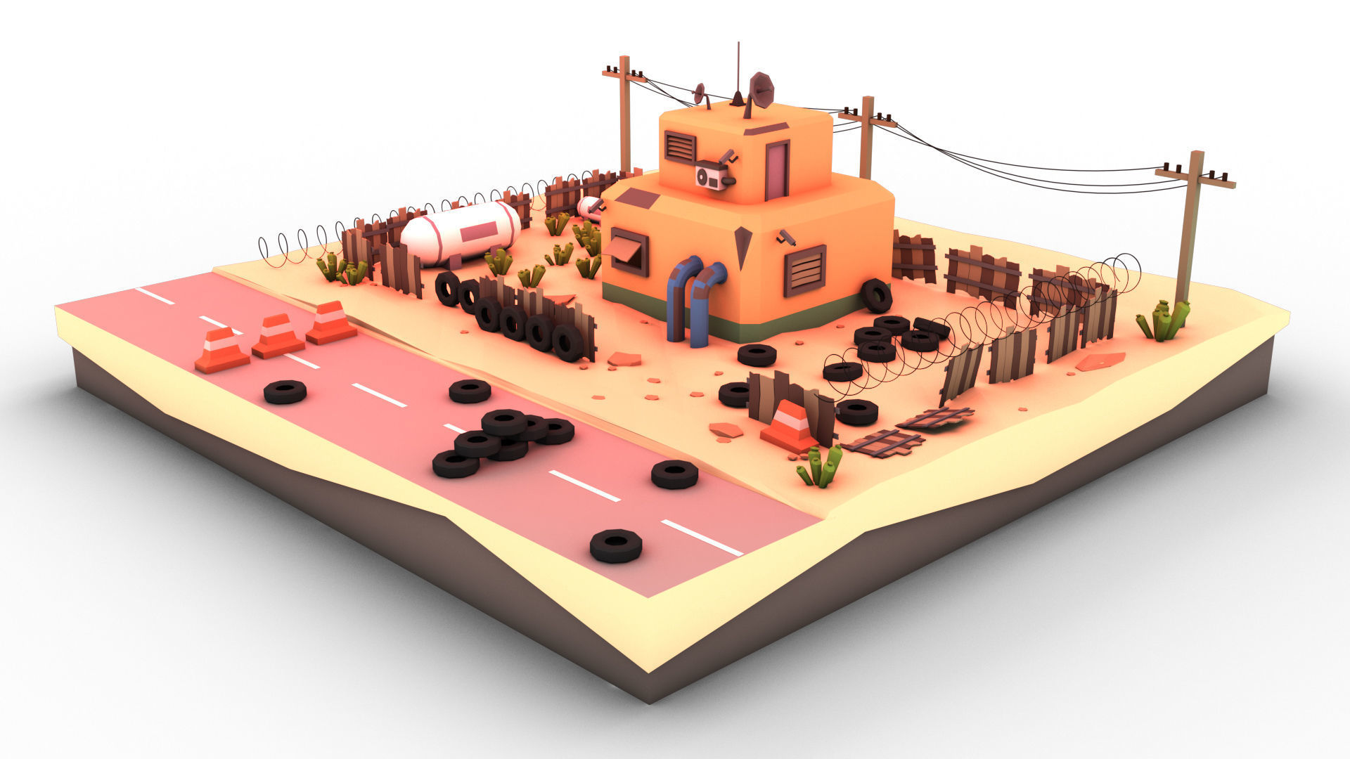 3D model Polygon Zombie Combo Pack VR / AR / low-poly | CGTrader