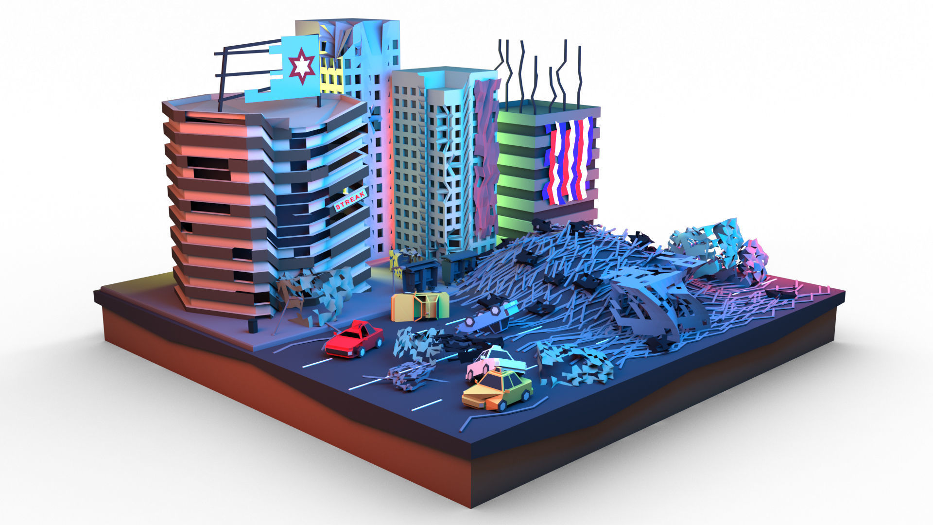 3D model Polygon Zombie Combo Pack VR / AR / low-poly | CGTrader