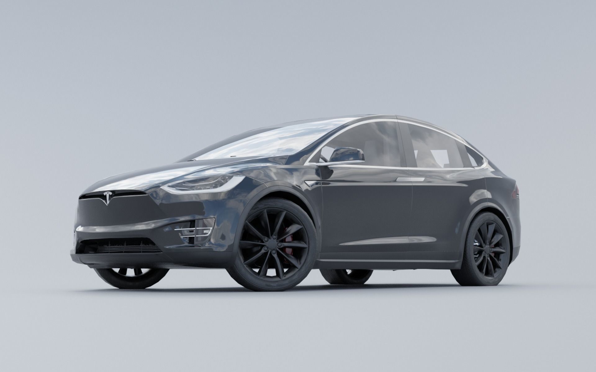 3D model Tesla model X low poly VR / AR / low-poly | CGTrader