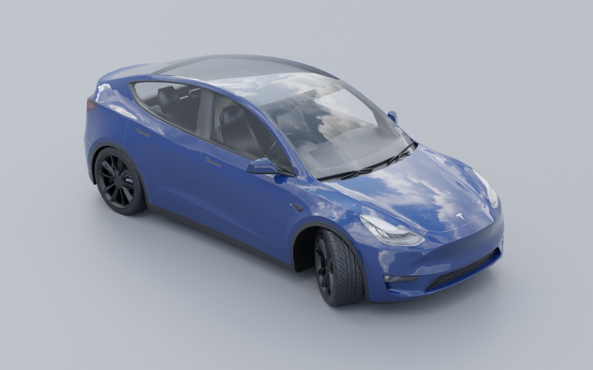 3D model 3D Tesla model Y low poly car VR / AR / low-poly | CGTrader