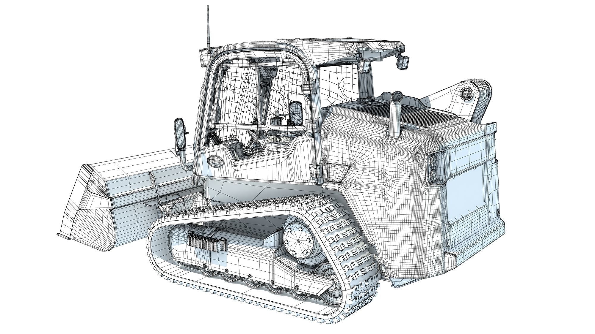 Mini Tracked Skid Loader 3D model | CGTrader
