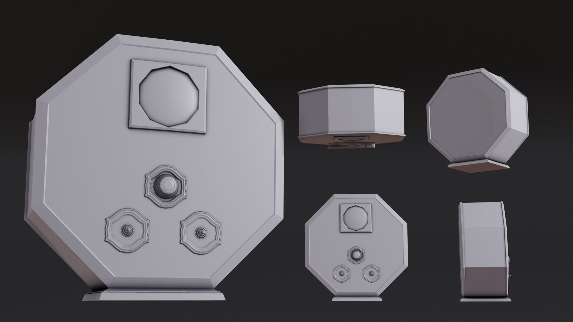 3D model 1928 Octagon Television VR / AR / low-poly | CGTrader