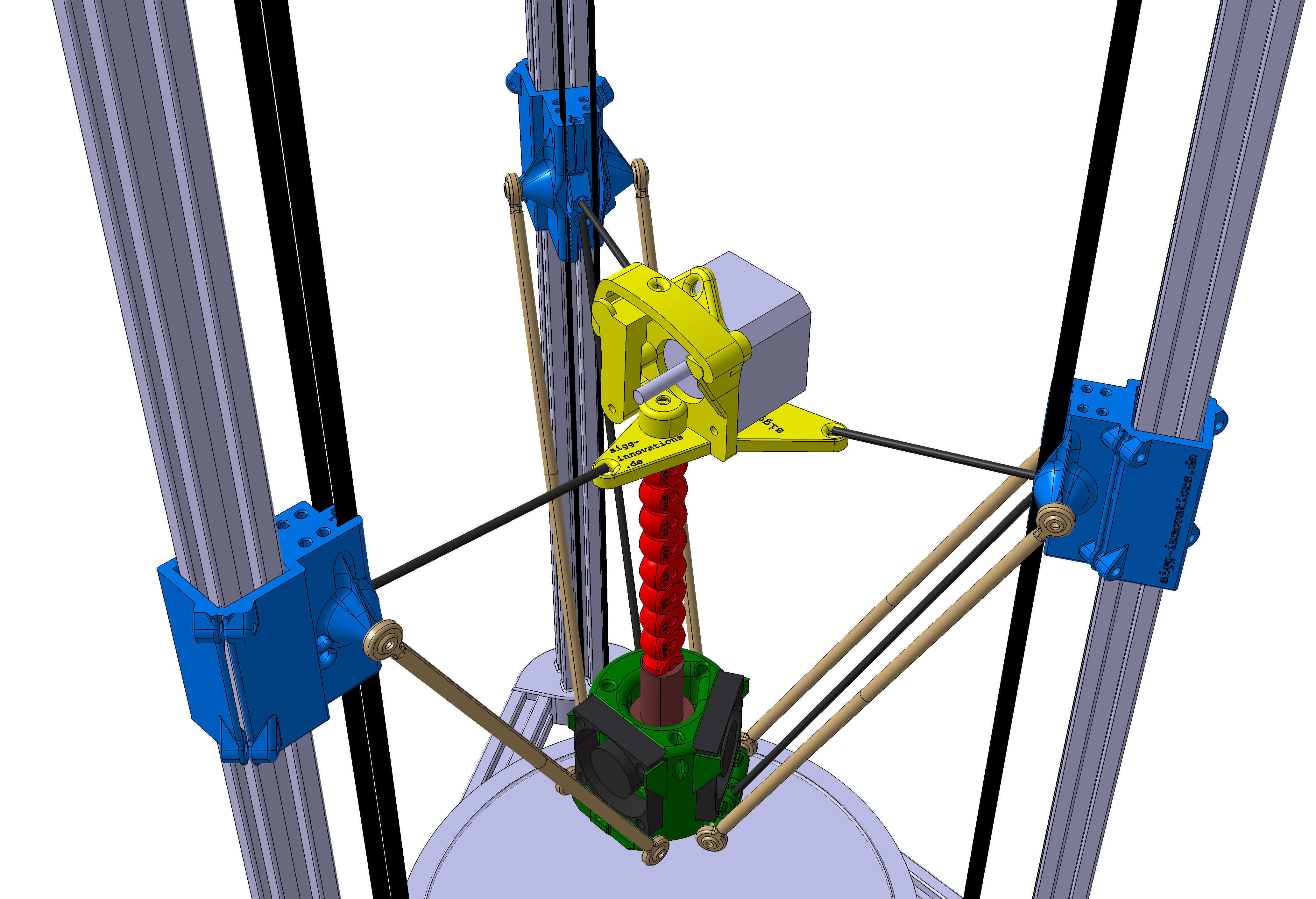 Kossel Mini 3d-printer better main parts 3D model 3D printable | CGTrader