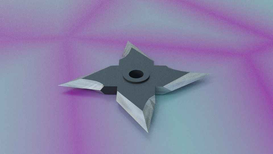 4 Point Ninja Star Shuriken V2 3D model 3D printable | CGTrader