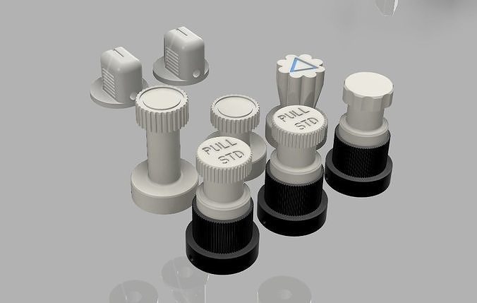 Airbus A320 FCU and EFIS Knobs 3D model 3D printable | CGTrader