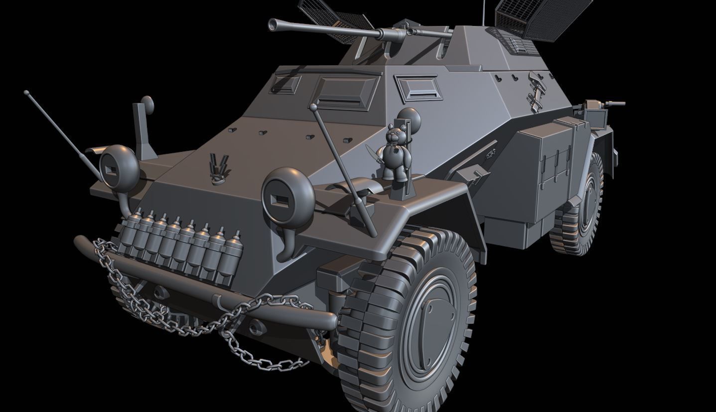 3D printable model SdKfz 222 track tanks | CGTrader