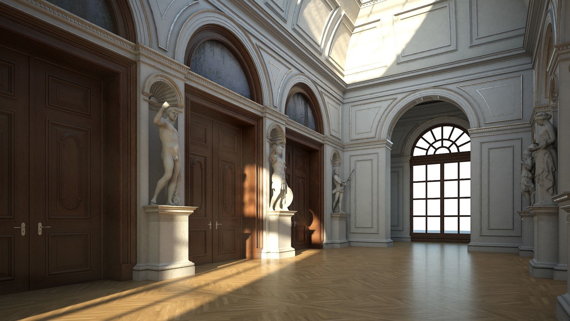 Classical Hall 3D model | CGTrader