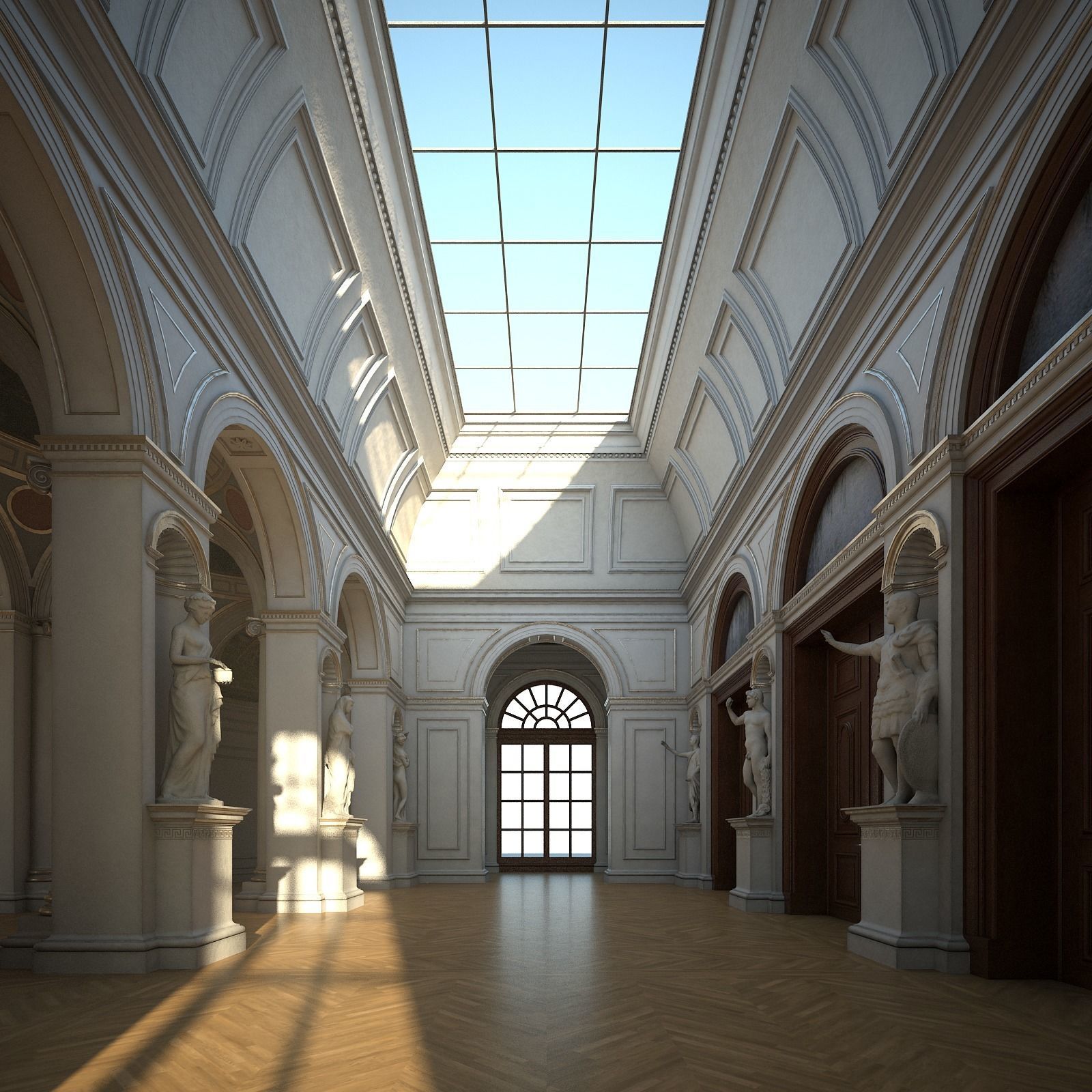 Classical Hall 3D model | CGTrader