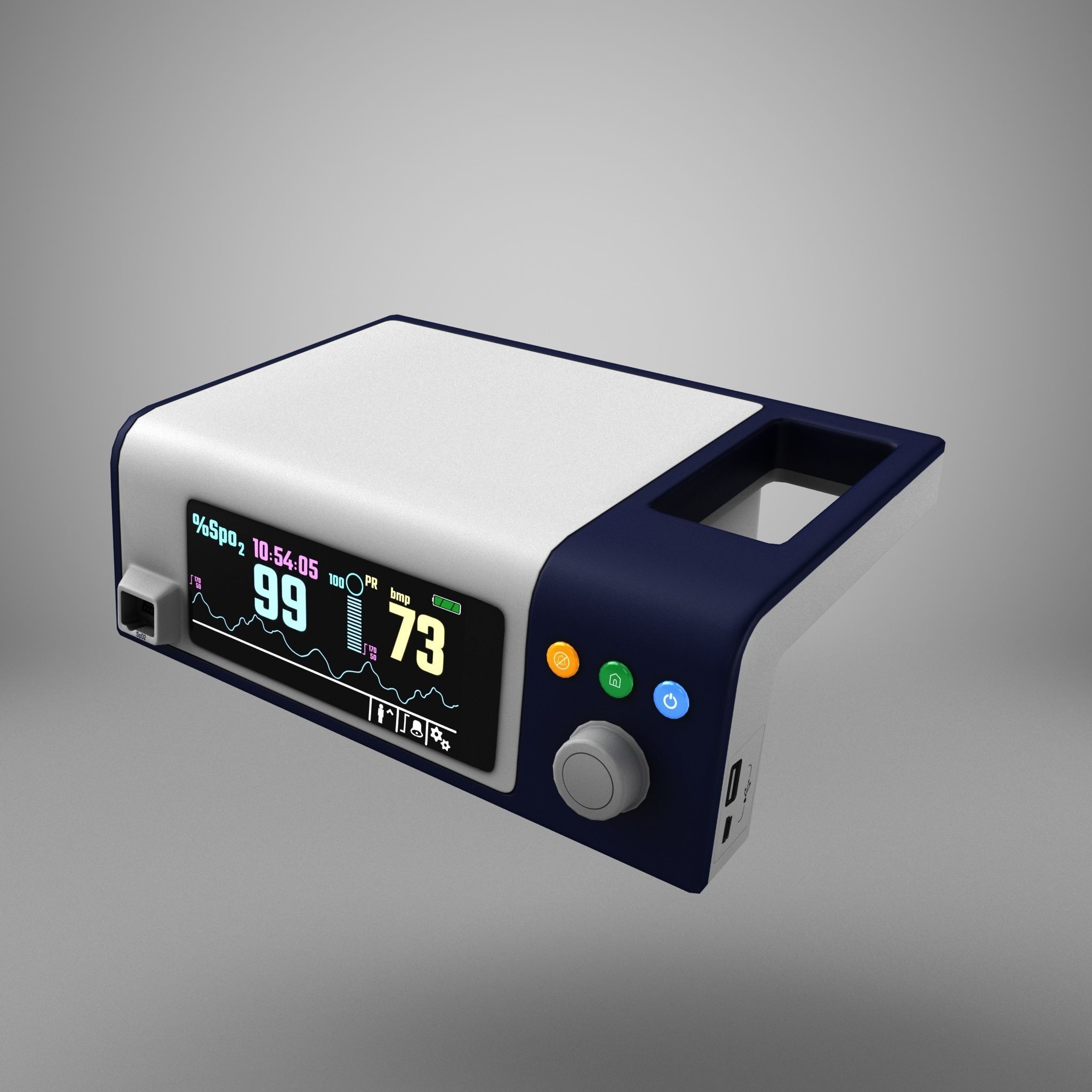 3D model Pulse Oximeter Covidien Nellcor Bedside Medical Equipment VR ...