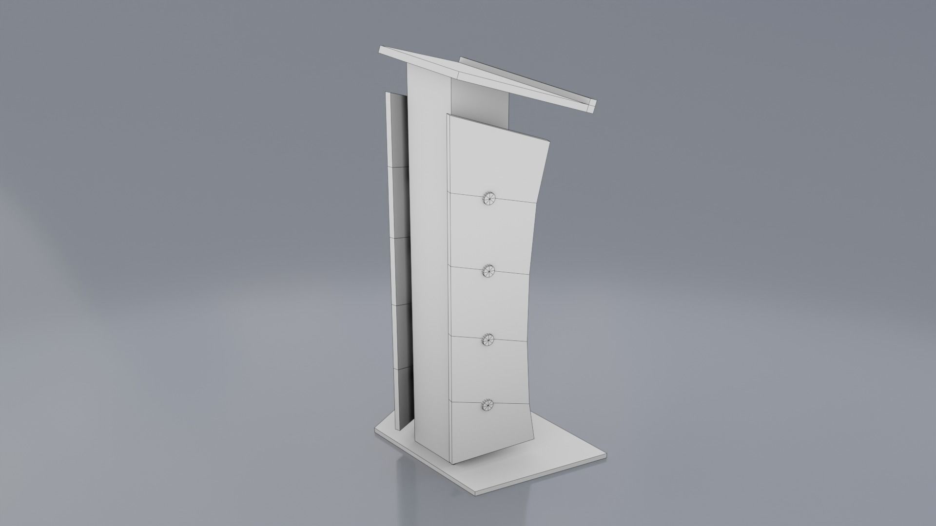 3D model Modern Metallic lectern VR / AR / low-poly | CGTrader