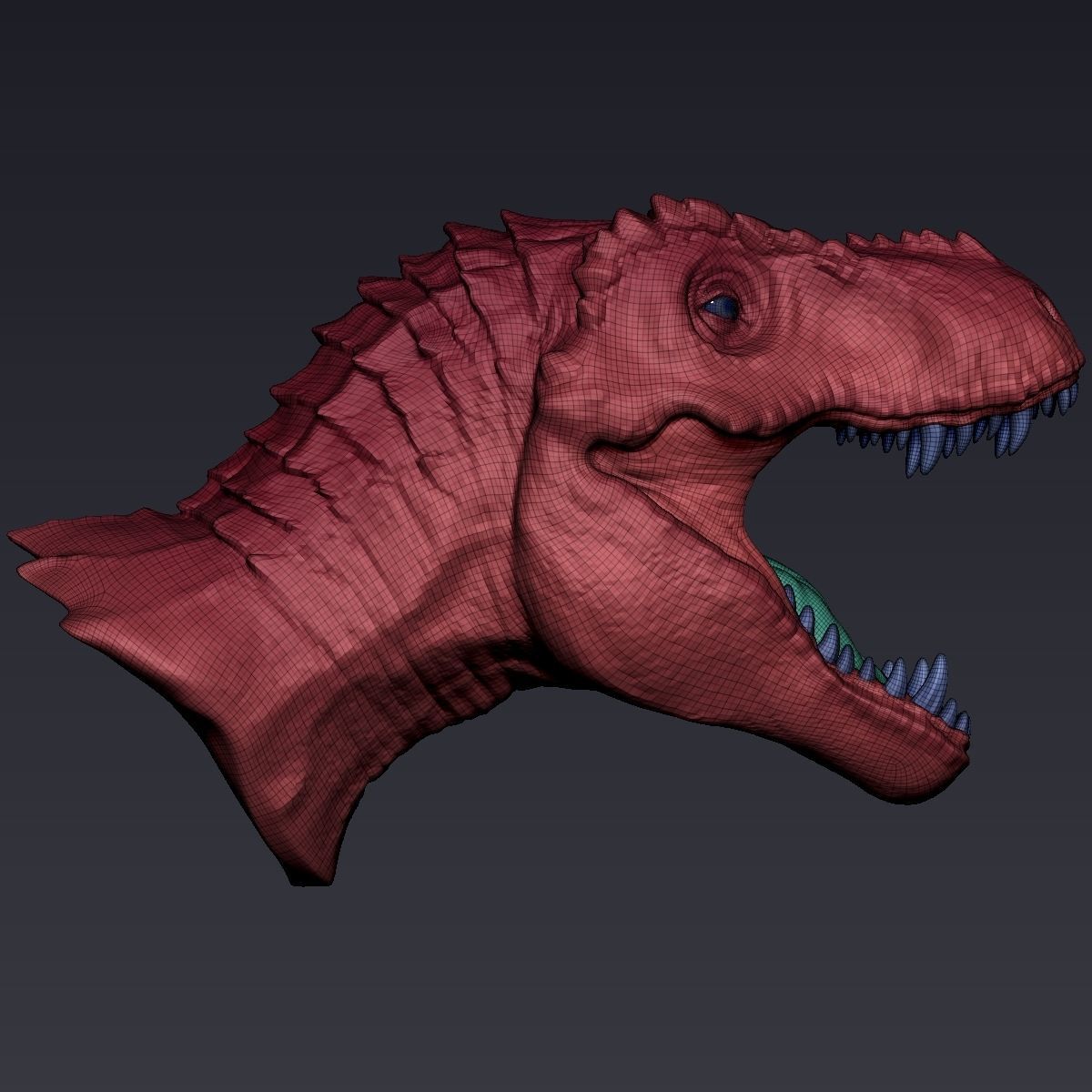 V-rex Head Dinosaur 3D model 3D printable | CGTrader