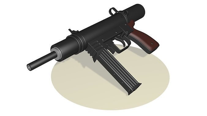 Submachine gun 3D model | CGTrader