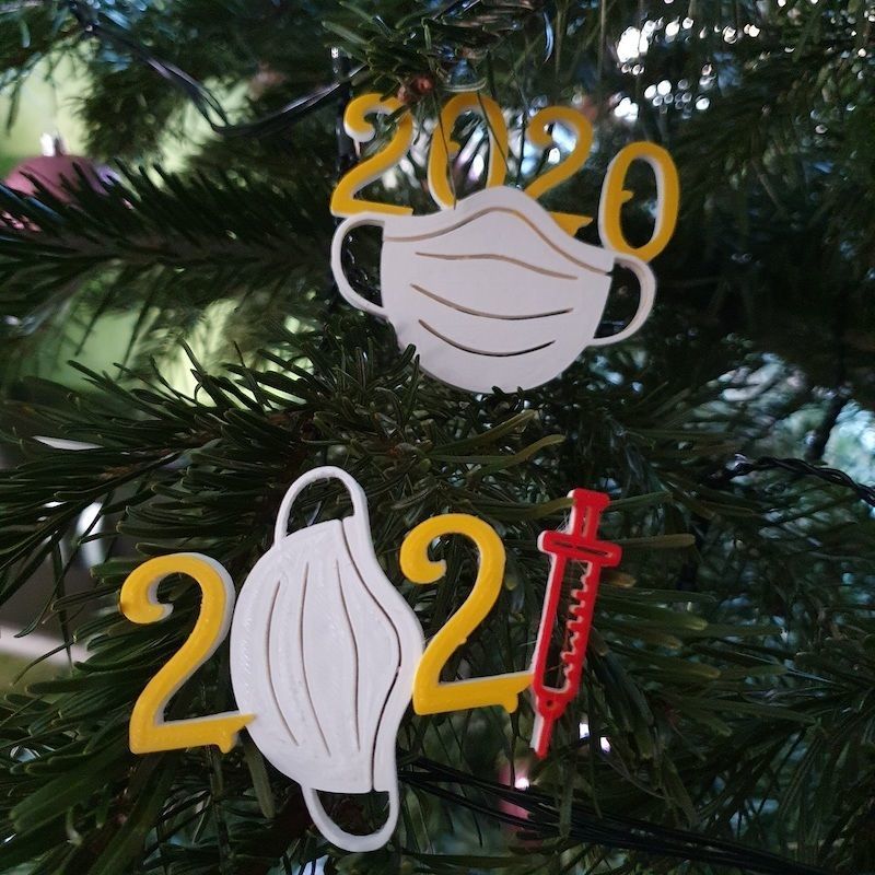 2020 - 2021 years symbols COVID-19 pandemic 3D model 3D printable ...