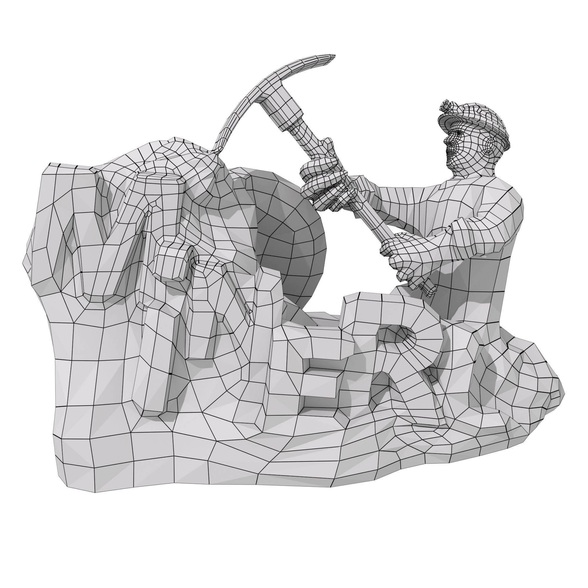 Miner 3D model 3D printable | CGTrader