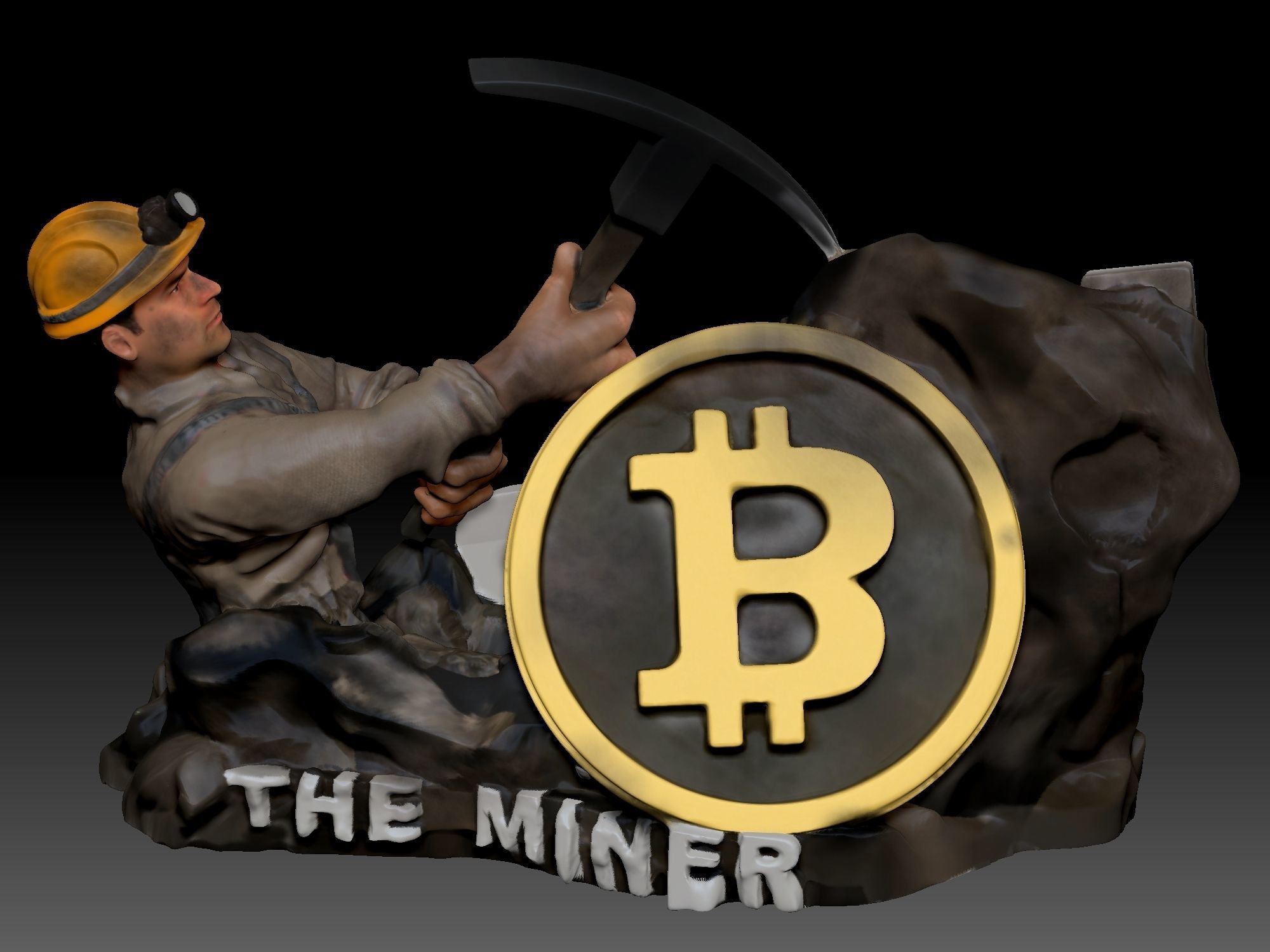 Miner 3D model 3D printable | CGTrader