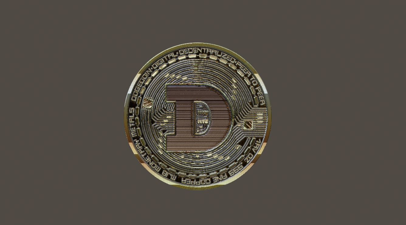 High Low Detail Dogecoin - Cryptocurrency 3D model | CGTrader