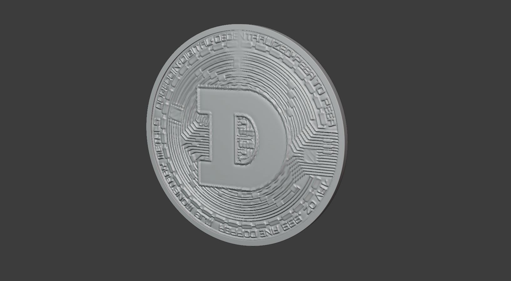 High Low Detail Dogecoin - Cryptocurrency 3D model | CGTrader