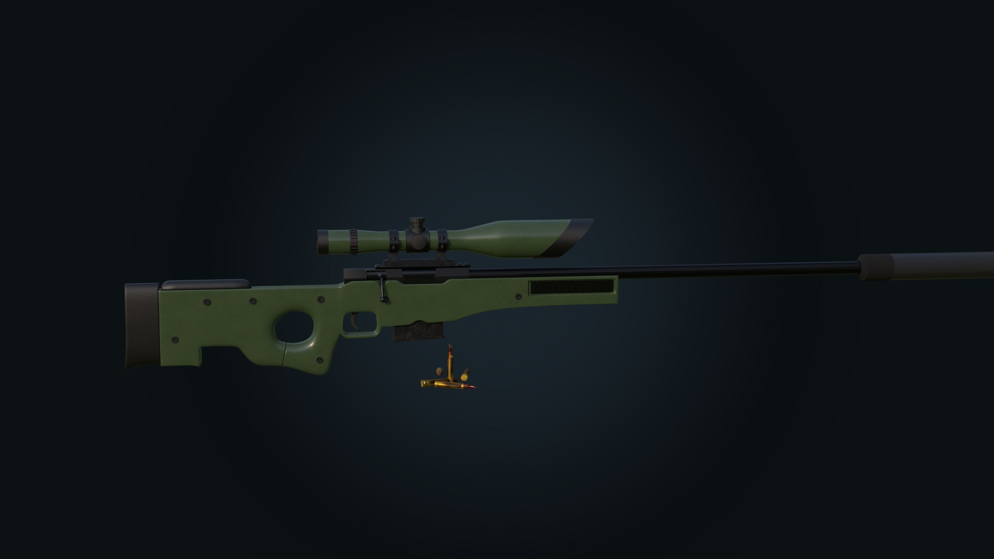 AWM Sniper Rifle 3D model | CGTrader