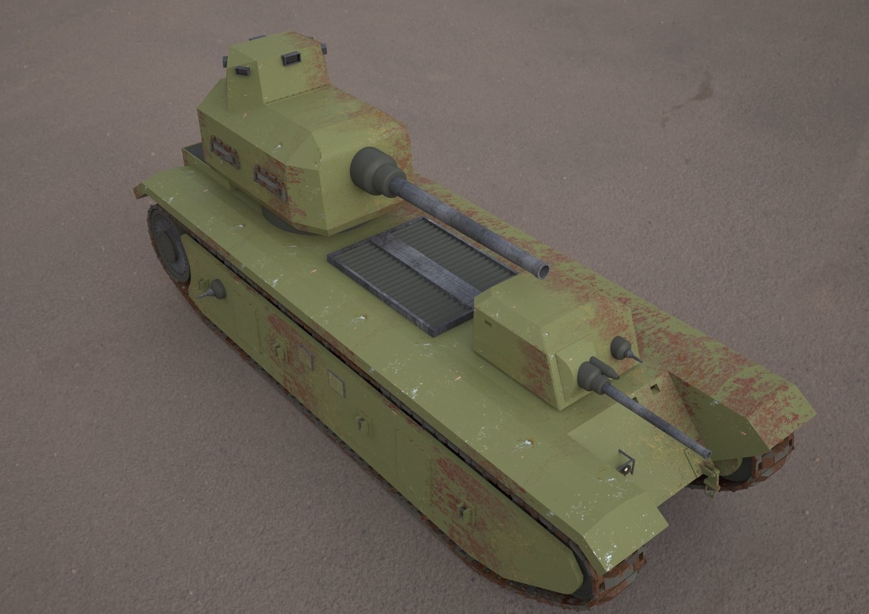 FCM F1 TANK 3d model 3D model | CGTrader