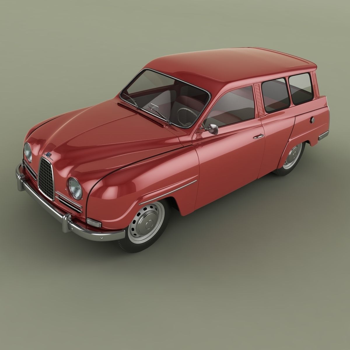 SAAB 95 3D model | CGTrader