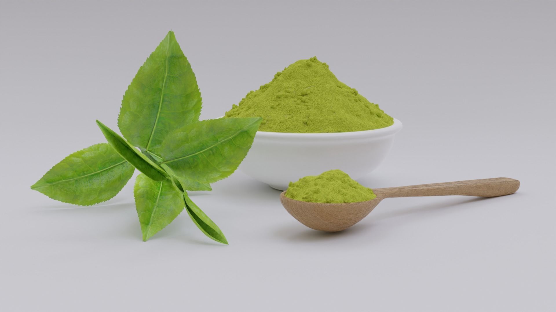 Green tea leaf and powder- read before you purchase 3D model | CGTrader