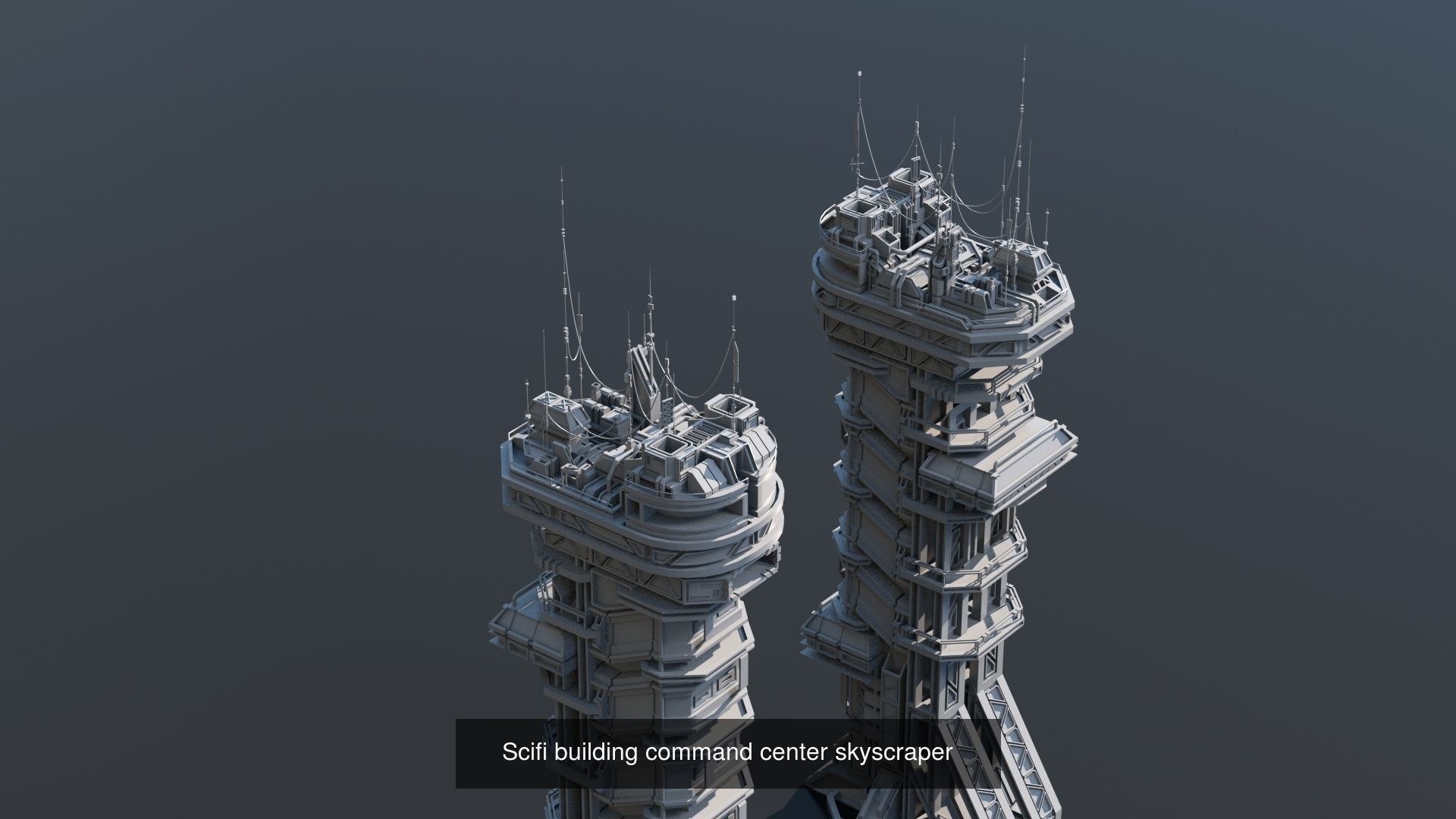 Scifi Futuristic Military buildings pack collection VR / AR / low-poly ...